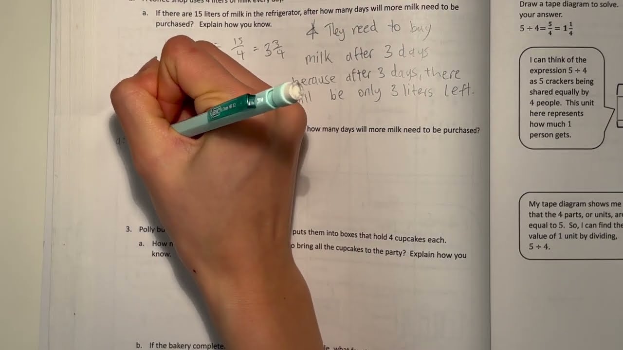 Eureka Math Grade 5 Module 4 Lesson 3 Homework | #mathwithaubrey  #answers