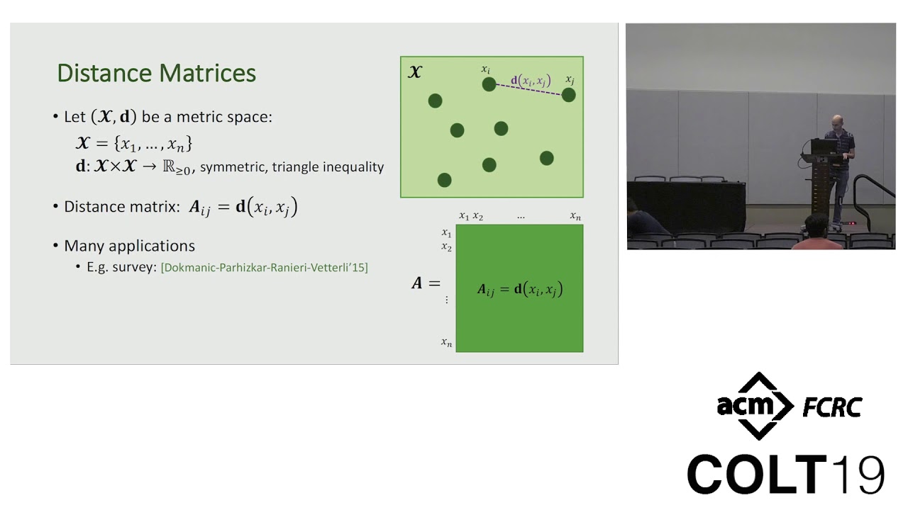 Sample-Optimal Low-Rank Approximation of Distance Matrices