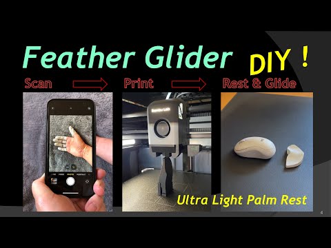 🪶 Feather Glider - Ultra Light Palm Rest・Free STL File for 3D printing ...