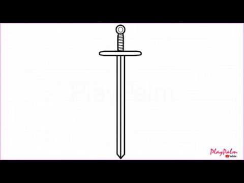 How to Draw A Sword Step by Step – I'm Youtuber – Follow my videos to ...