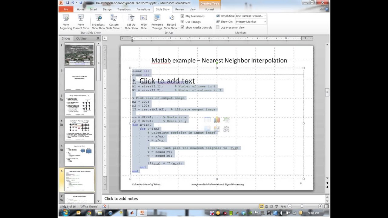 EENG 510 - Lecture 04-1 Spatial Transformations