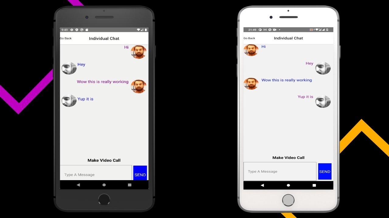 Webrtc text App in React Native