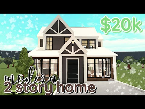 Modern 20k Bloxburg House Build: 2 Story *WITH VOICE*
