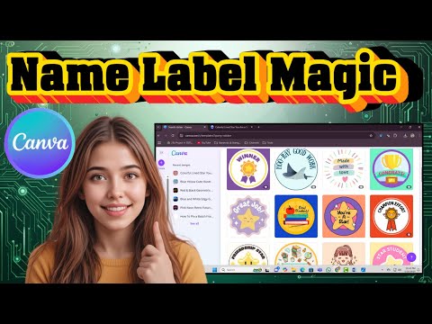 How To Make Name Label Stickers in Canva - Detailed Tutorial