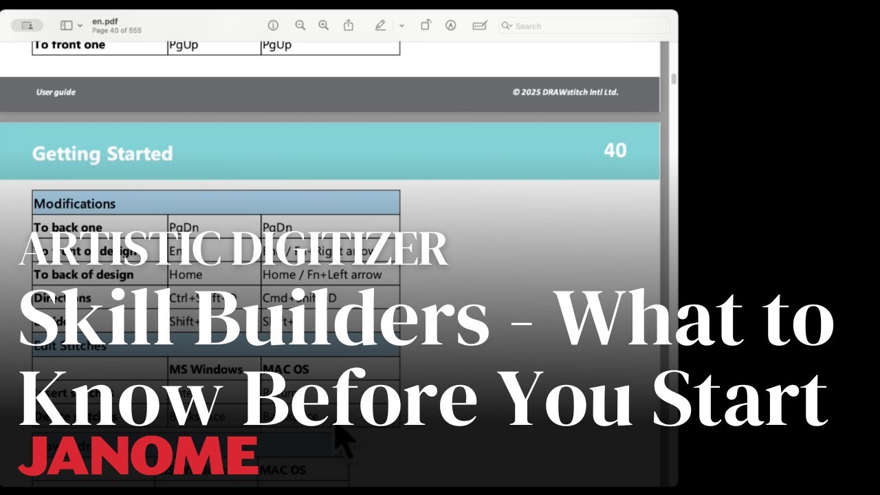 Artistic Digitizer: Skill Builders - What to Know to Get Started