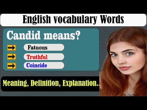 What does Candid mean? | What is Candid? | Candid meaning in English | English Grammar