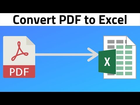 How to Convert PDF to Excel