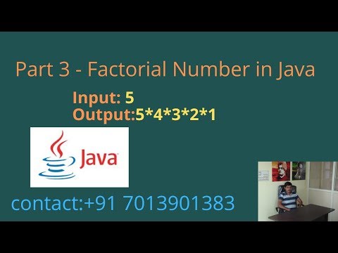 Part 3 – Factorial Number in Java | Soonya Technologies