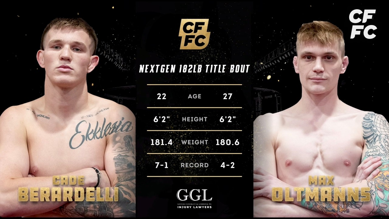 Cade Berardelli vs. Max Oltmanns | Full Fight Replay | CFFC NextGen 3