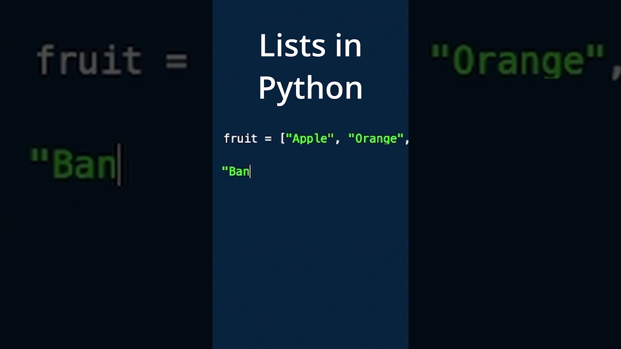 Lists in Python - Part 1 - Creating a List