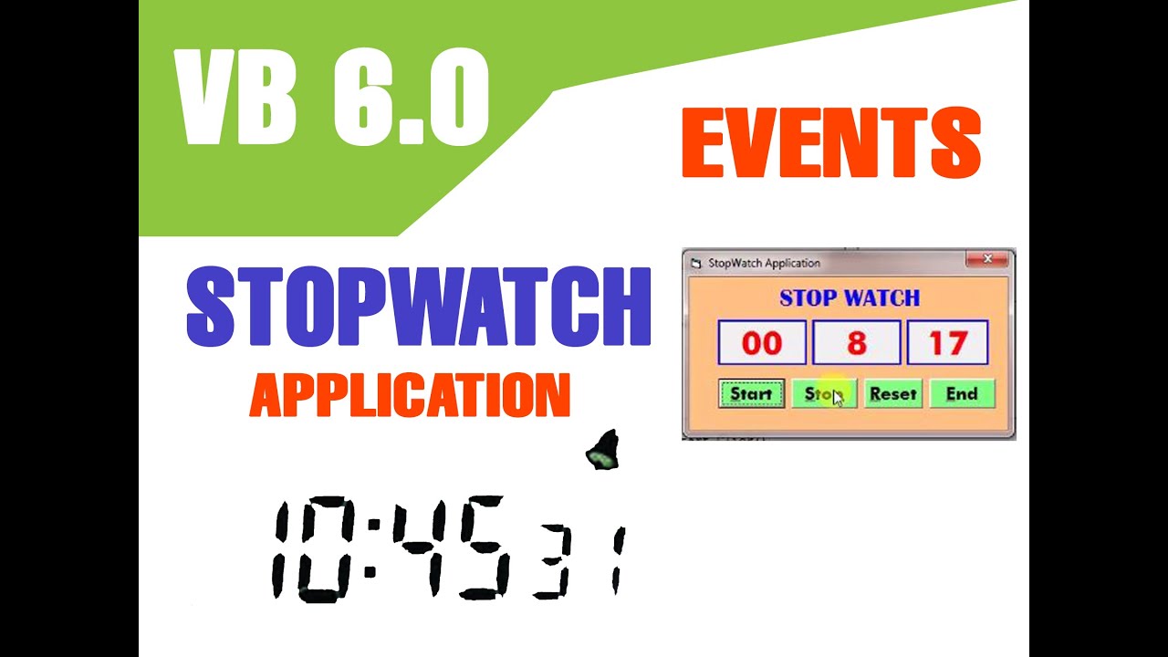 VB 6.0 | Stopwatch Application coded step by step