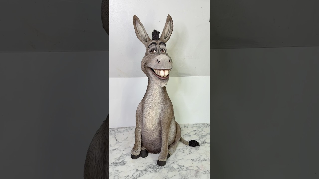 Lifesize Donkey | Shrek CAKE 🍰 #shrek #donkey #cake #cakedecorating #art