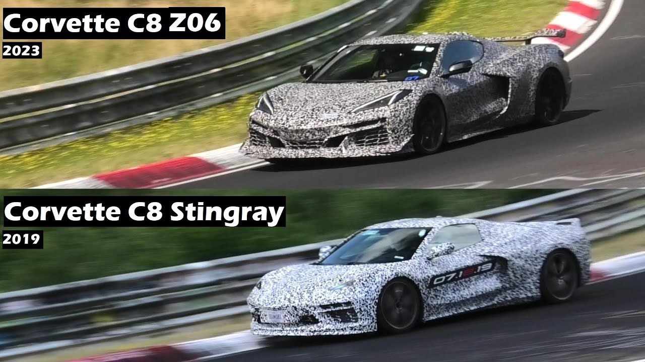 C8 Corvette Z06 vs. C8 Corvette Stingray Sound Comparison Is V8 ...
