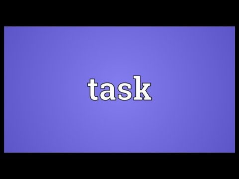 Task Meaning