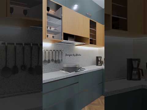 Best color combination for kitchen cabinets ????#shorts