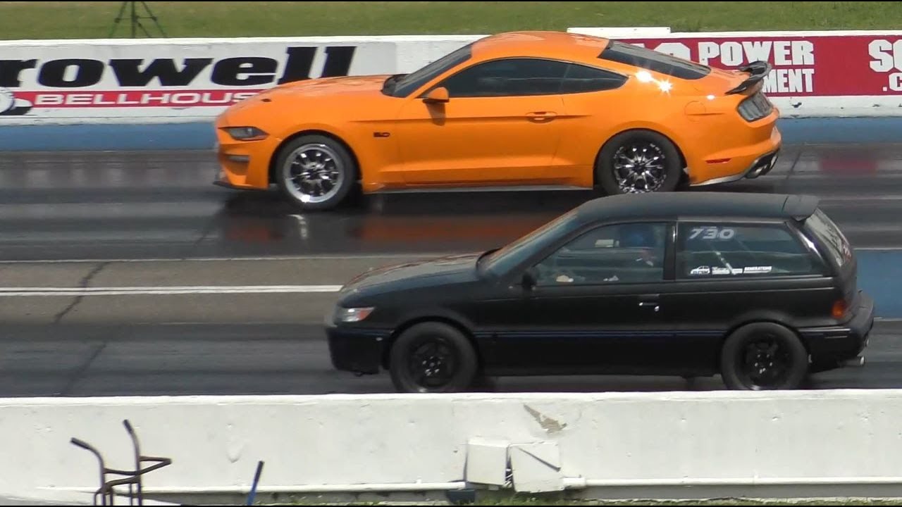 Ford Mustang GT Drags Ugly Dodge Colt Hatchback, Someone Gets Massacred ...