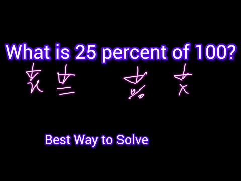 What is 25 percent of 100?