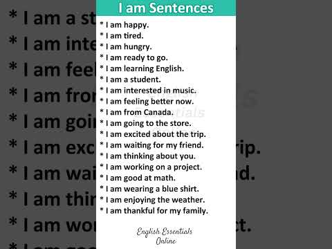 I AM Sentences | English Speaking Practice | Learn English