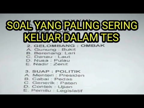 PADANAN KATA (ANALOGI KATA)