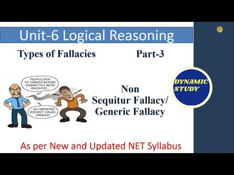 Non Sequitur Fallacy - Types of Fallacy Part- 3 - Logical Reasoning Video Lecture - UGC NET