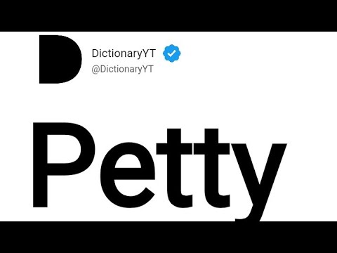 Petty Meaning in English