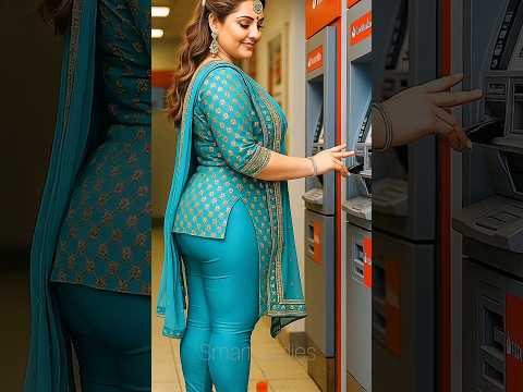 Royal Look at the ATM! Stylish Desi Diva's Glamorous Moment ????????#shorts#trending#viral #youtubeshorts#