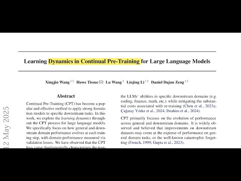 Learning Dynamics in Continual Pre-Training for Large Language Models