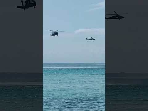 Three US Army Blackhawk Helicopters at the Hyundai Air and Sea Show 2025