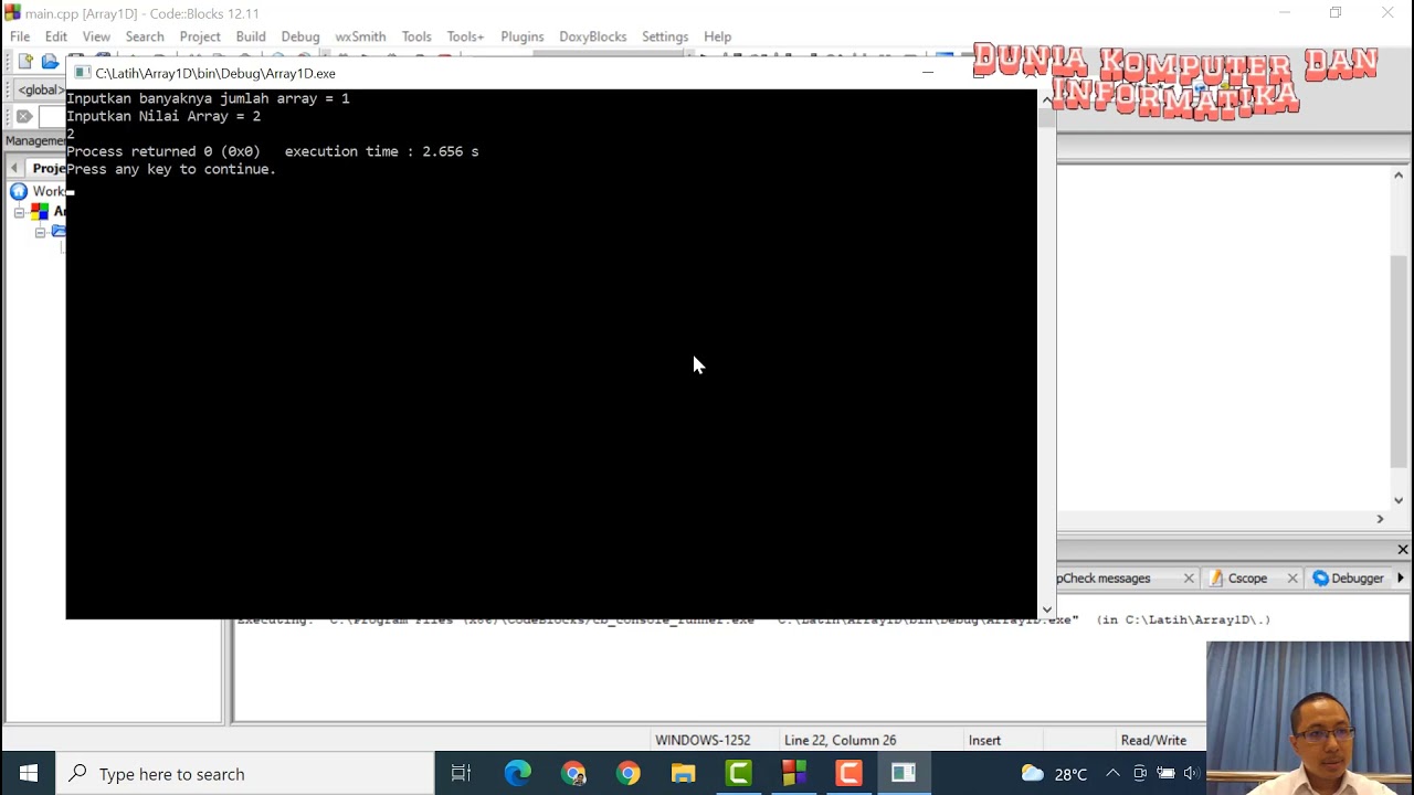 Coding Array 1 Dimensi #dasarpemrograman