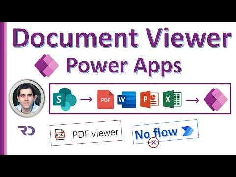 PowerApps PDF Viewer SharePoint Document Library without Flow from Rez