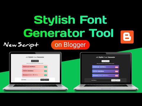 Create Own Fancy Font Generator Tool Website in #blogger