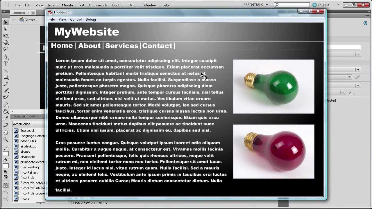 Flash Tutorial: Create A Simple Flash Website  -HD-