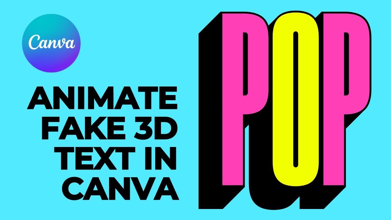 Canva Tutorial: Animate Fake 3D Text in Canva