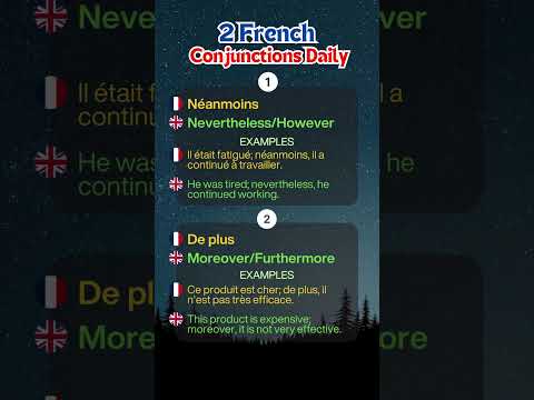 Learn 2 French Conjunctions Daily | Bilingual Lessons with Audio & Examples for French & English