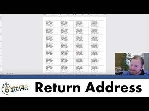 Create a Sheet of Identical Return Address Labels with Word
