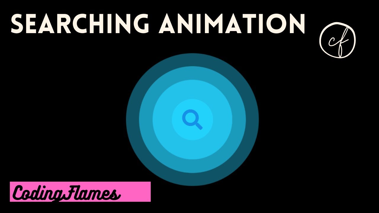 Searching Animation Like Bubbles html & Css - CssFlames - Awesome Loading Animation Using Css
