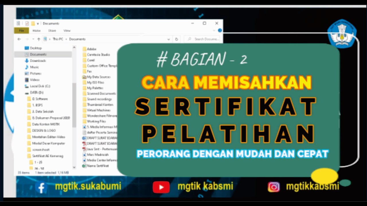 #Bagian 2 : Memisahkan Sertifikat hasil cetak PDF perorang dengan mudah dan cepat