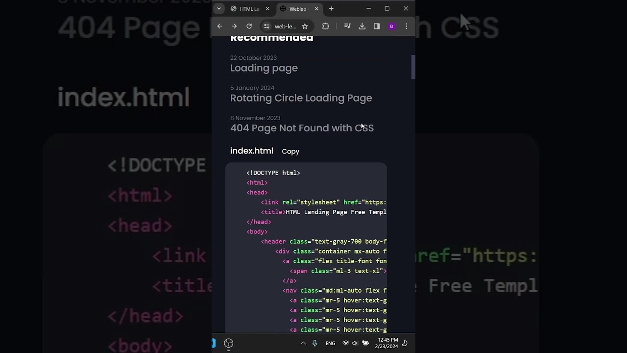 HTML Landing Page Template #coding #html #javascript #webdesign #webcode #webdevelopment