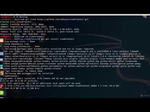 Video 60: SlowHTTPtest DOS Attack Tool Kali Linux | Kali Linux | Stress Testing