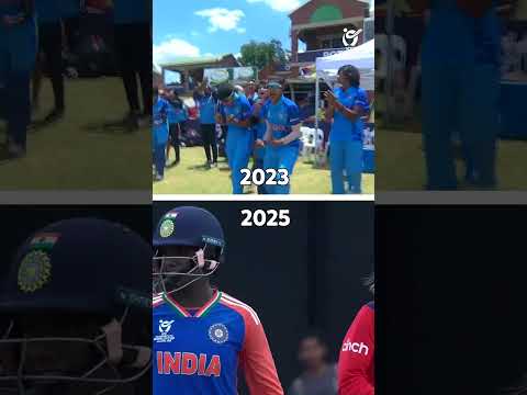 Parallels in India's Women's #U19WorldCup semi-final wins ๐ #YTShorts #CricketShorts