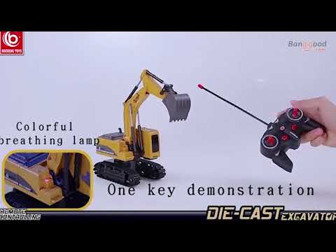 Mofun 1026 40Mhz 1/24 6CH RC Excavator Toy Engineer Truck With Alloy Parts Light Music