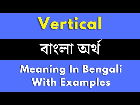 Vertical Meaning In Bengali/Vertical শব্দের বাংলা ভাষায় অর্থ অথবা মানে কি