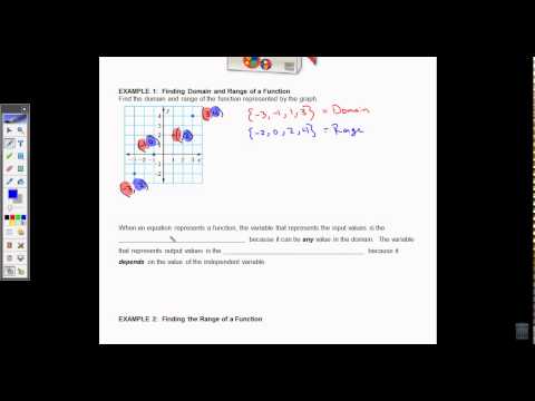 Algebra 1 - 5.1 Domain and Range of a Function
