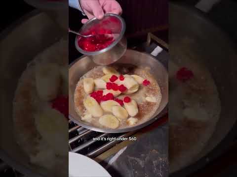 Downtown Las Vegas Secret Menu Item Dessert Table Side Bananas Flambé from Barry’s Prime Steakhouse