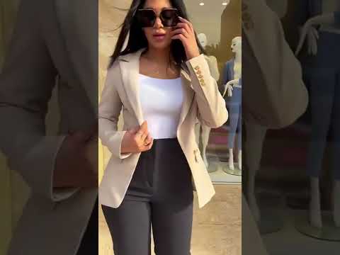 BLAZER COMBINATION#fashionhacks #short #winterwear #girl #women#black#new #newcollection#shortvideo