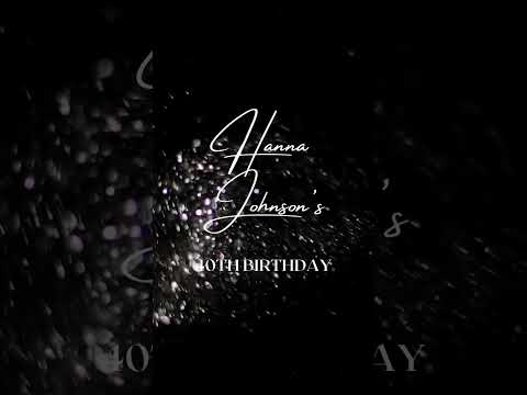 Black and Silver Birthday Video Invitation Editable Template Birthday ideas mobile invite