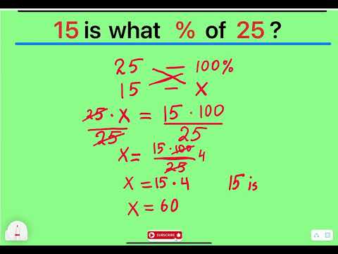 📌➡️ 15 is What Percent of 25❓