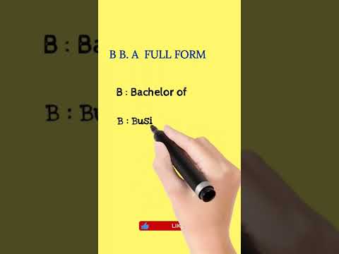 B.B.A full form| full form of bba | #shorts