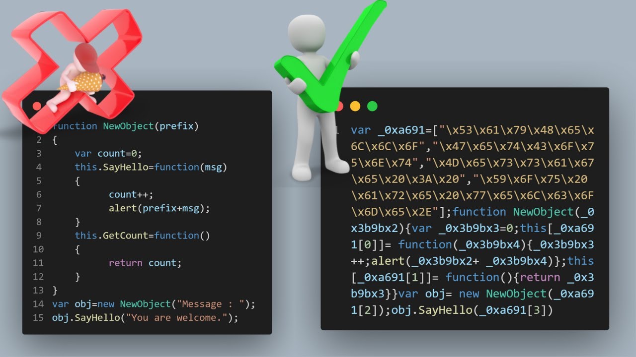 How to obfuscate JavaScript  coding using VS Code Extension