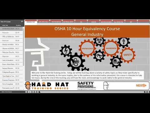 OSHA 10 General Industry Course Preview